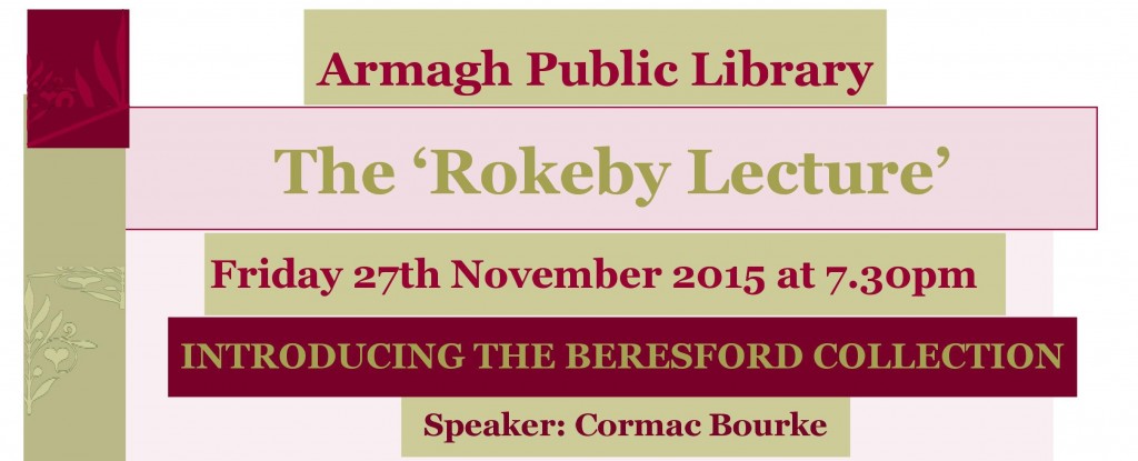Rokeby Lecture 2021 - Armagh Robinson Library & No 5